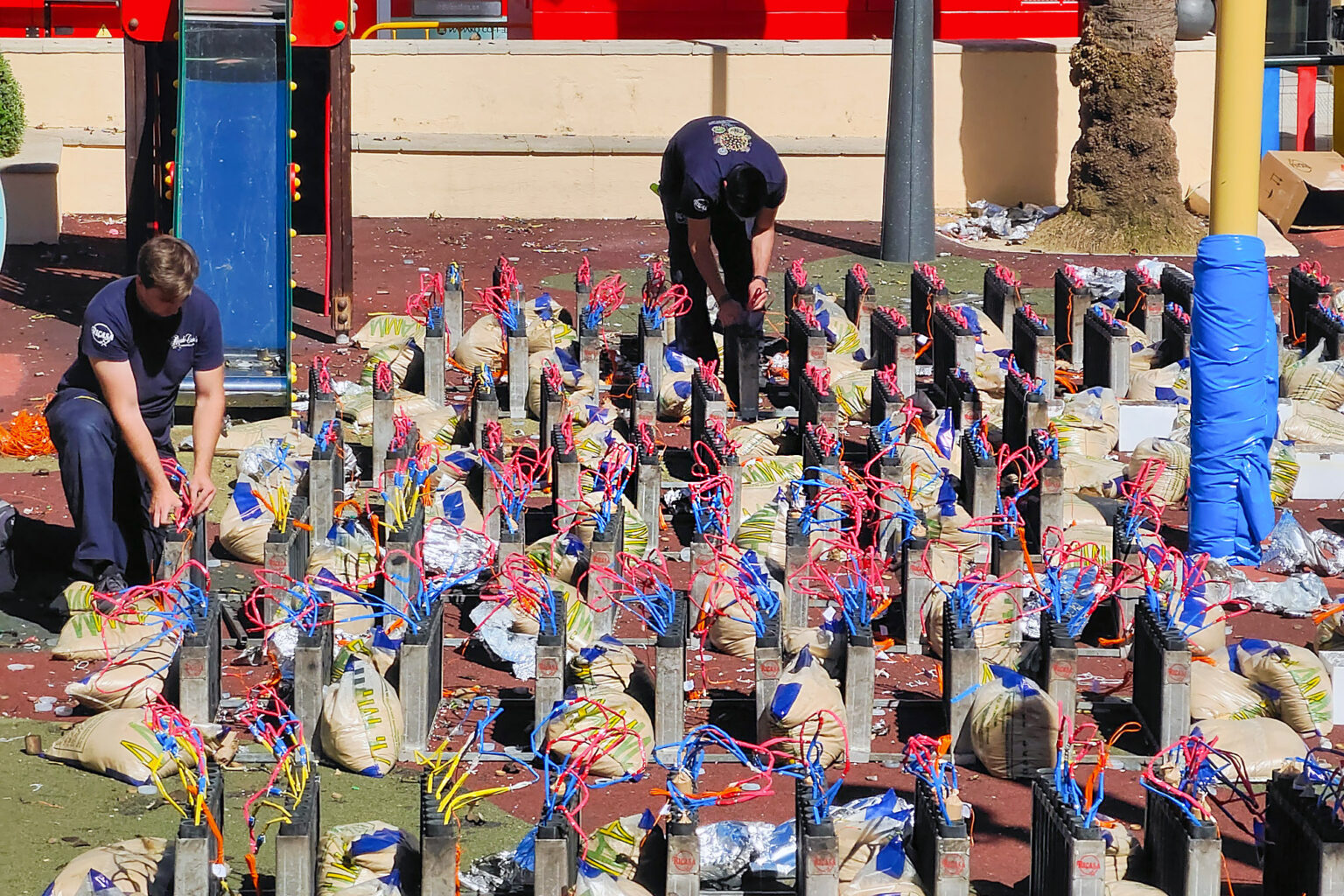 A Crazy Vertical Mascletà Firework by Ricasa In Benissa 2022