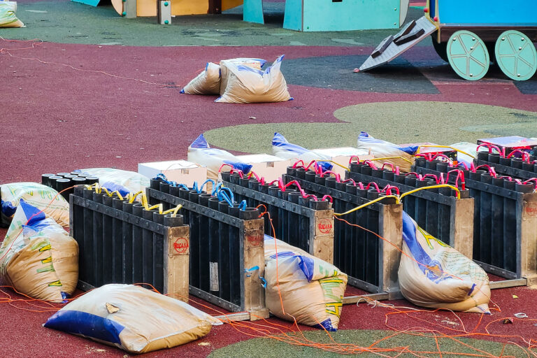 A Crazy Vertical Mascletà Firework by Ricasa In Benissa 2022